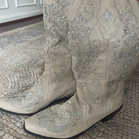 Shoes | Diamond Studded Cowboy Boots | Poshmark